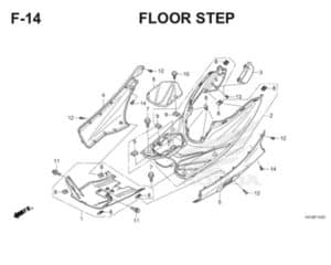 Step Assy, Floor - BeAT POP eSP (6431AK61900)