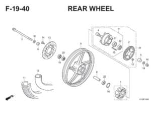 Damper, RR Wheel Set - CS1, Supra X 125 & Supra X 125 FI