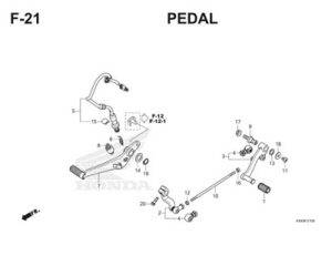 Pedal Comp., Gear Change Honda CBR 250RR (24720K64N00)