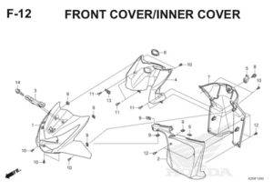 Cover FR Hitam - BeAT FI, BeAT CBS FI (K25) 64301K25900AFB