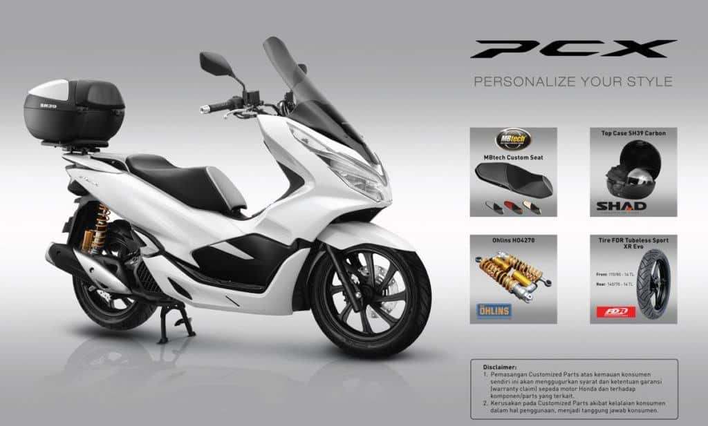 Aksesoris Resmi Honda PCX 150 | Honda Genunine Parts