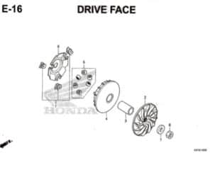 Face Drive, Kipas cvt Honda ADV 150, PCX 150 22102K97T01