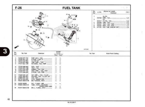 F26 - Fuel Tank – Katalog Honda PCX 150 K97 - Harga Kredit Motor Honda ...