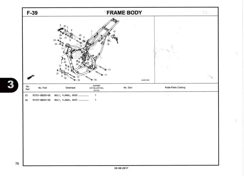 F39 - Frame Body - Katalog Honda CRF 150L - Harga Kredit Motor Honda ...