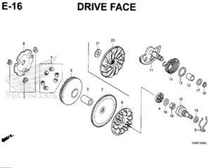 Face Comp, Movable Drive Honda BeAT FI, Spacy FI, Vario 110 eSP