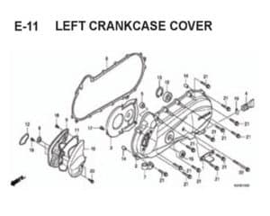 Cover L Crank Case - BeAT Karburator 11341KVY960