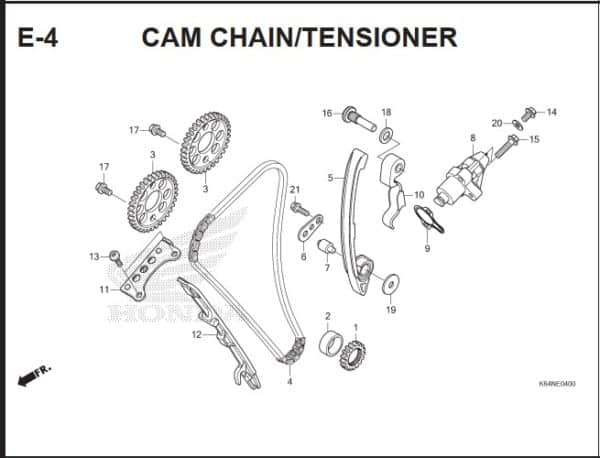 Guide B Cam Chain Honda CBR 250RR K64J 14546K64N00