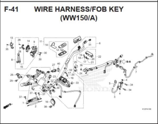Kunci Set Emergency Honda PCX 160 K1Z 35194K1ZJ11