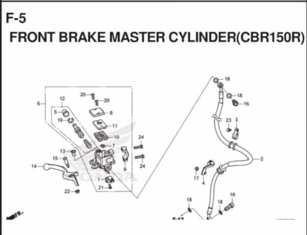 Hose Comp FR Brake Honda CBR 150R K45R 45126K45NL1