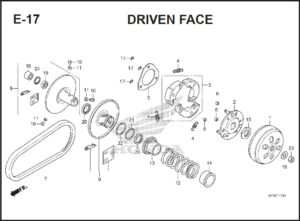 Spring, Driven Face (Per CVT) Honda Vario 125 FI (23233KZR600)