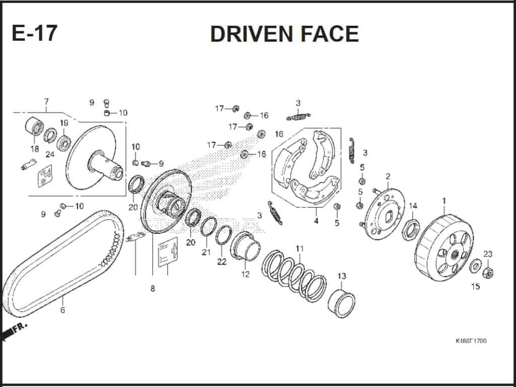 Face Set, Movable Driven - BeAT FI, Spacy FI, Scoopy eSP (K16)