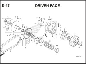 Spring Driven Face Honda BeAT FI, Spacy FI, Scoopy eSP, Vario110 eSP