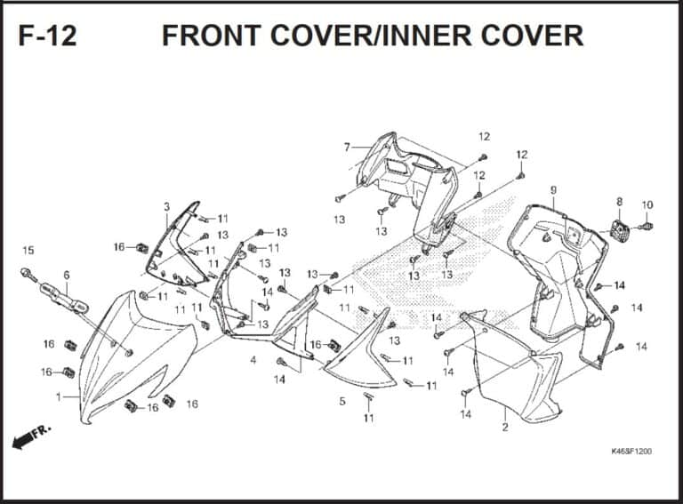 Cover FR Lower - Honda Vario 110 FI (64308K46N00)