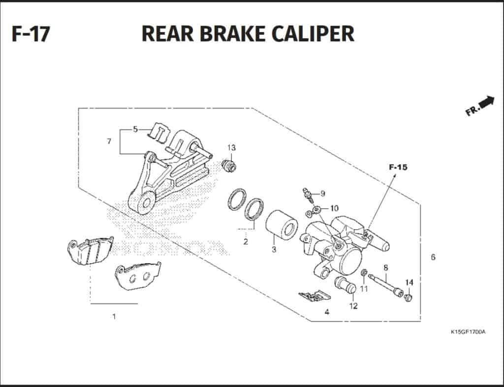 Kampas Rem Belakang (Pad Set RR Brake) - Honda CBR150R K45A, New CB150R ...