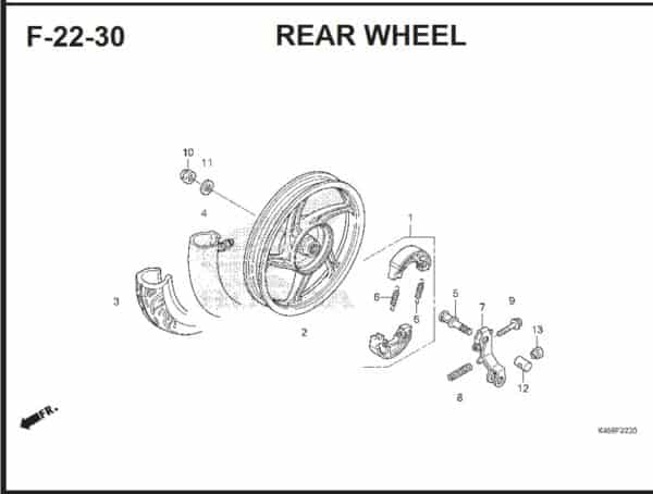 Arm RR Brake Honda BeAT FI CBS 43410KVB900