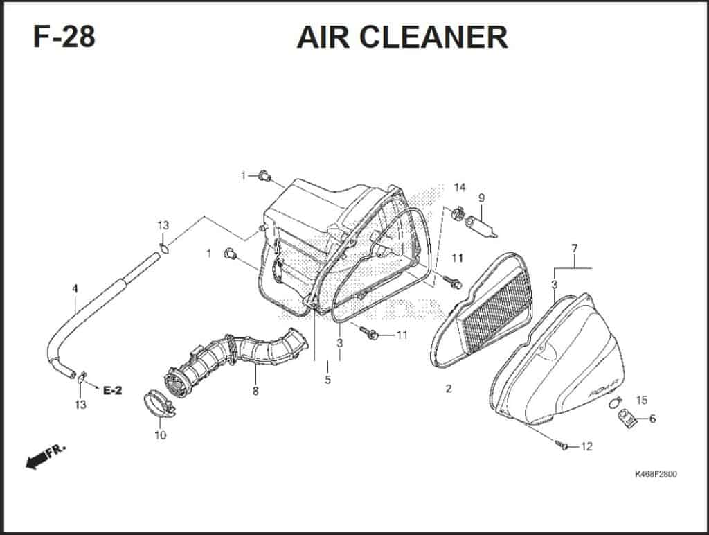 Tube Air Cleaner Connecting - BeAT FI, Scoopy FI, Scoopy eSP ( K16)