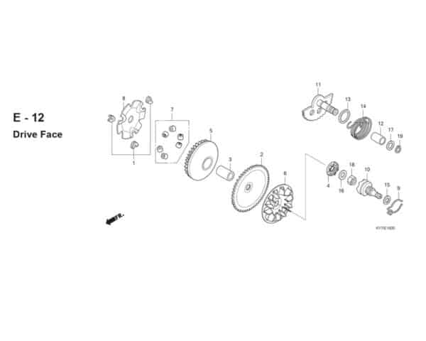 Piece Slide Honda BeAT Karbu, BeAT FI, BeAT Sporty eSP, Vario 110 eSP