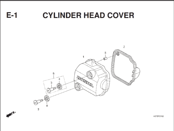 Tutup Head / Cover Comp Cylinder Head Honda Revo 110 FI 12310KWW740