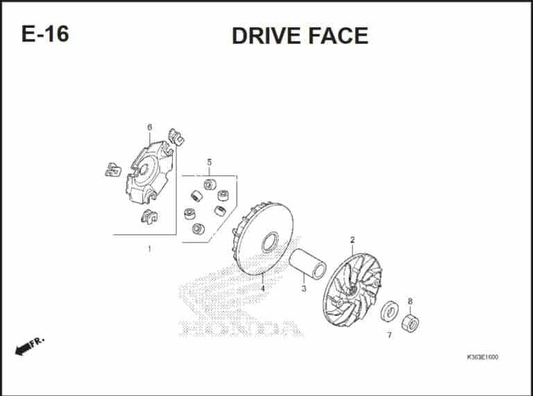 Face Drive - Honda PCX 150 CBU K36J (22102K35V00)
