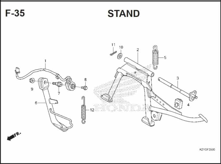 Spring Main Stand Honda BeAT POP eSP, BeAT Sporty eSP, PCX, Spacy