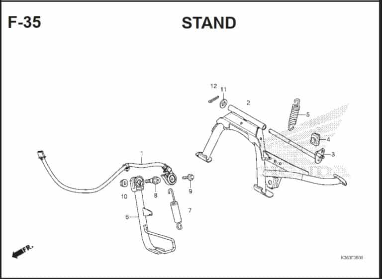 Spring Main Stand Honda BeAT POP eSP, BeAT Sporty eSP, PCX, Spacy