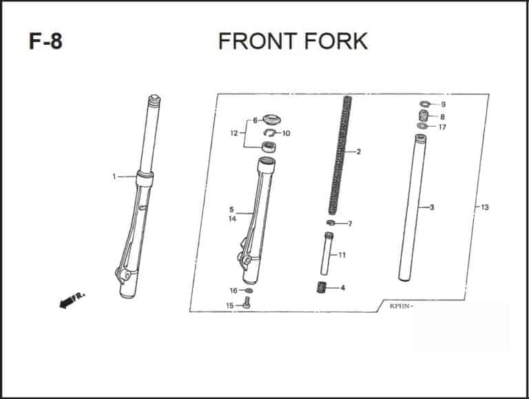 Spring FR Fork Honda Supra X 125, Supra X 125 Injection 51401KPH971
