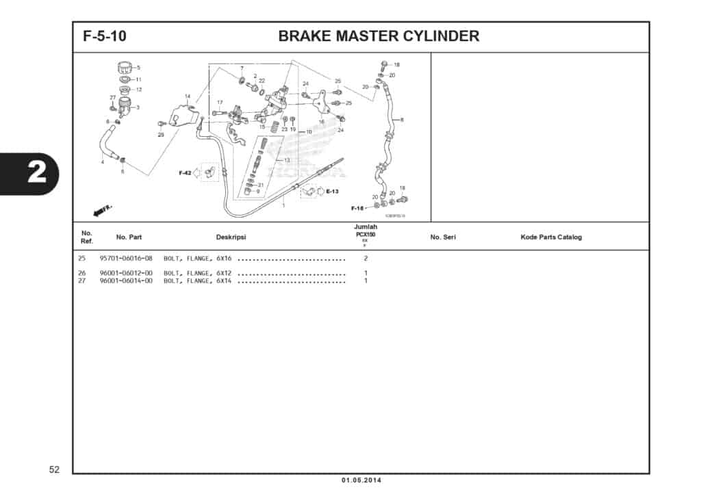 F-5-10 Brake Master Cylinder - Katalog Honda PCX 150 - Harga Kredit ...