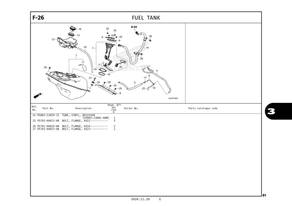 F-26 Fuel Tank - Katalog Honda Forza - Harga Kredit Motor Honda ...