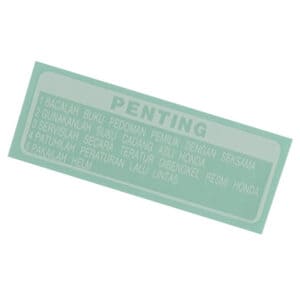 Mark Drive Caution (WHT) Honda Supra FIT 87560KC5920ZB