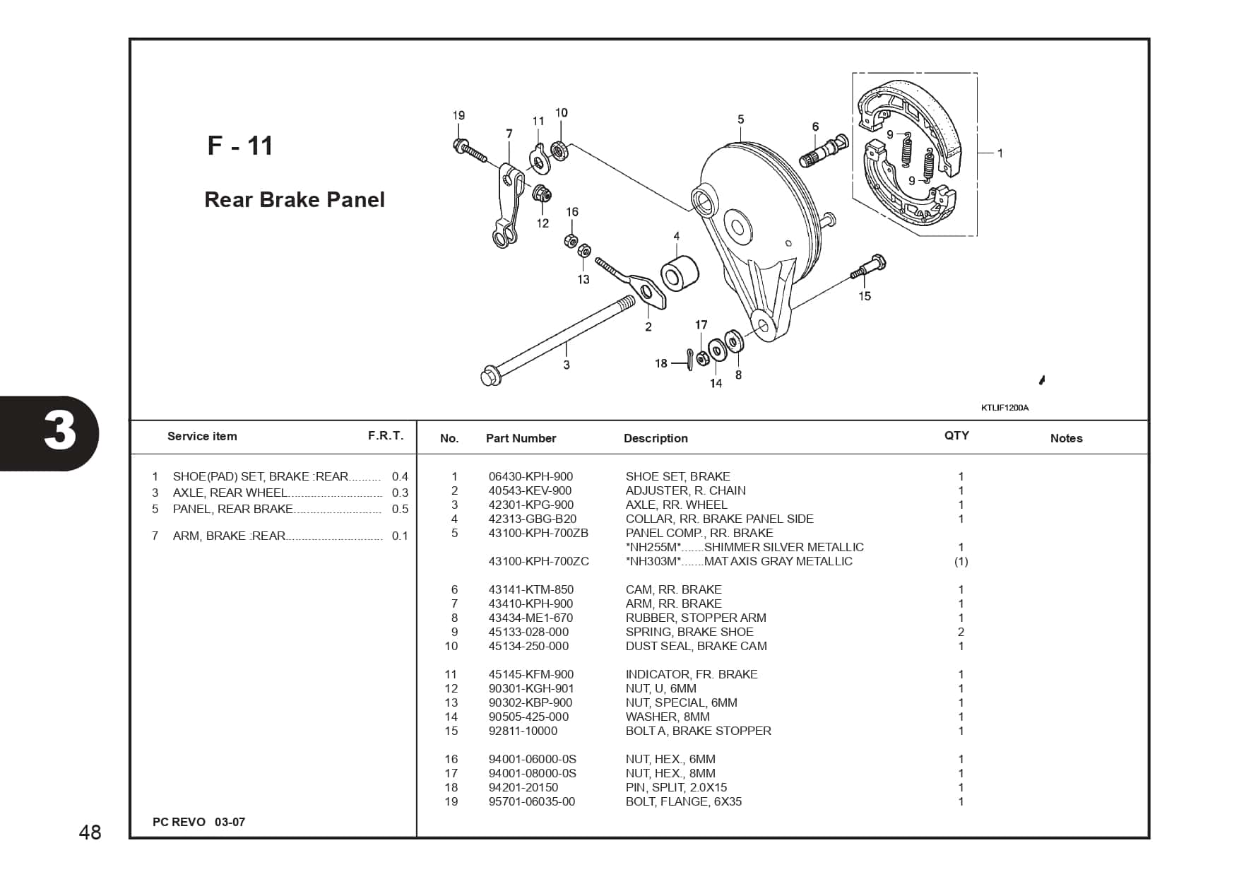 F-11 Rear Brake Panel - Katalog Suku Cadang Honda Revo 100 - Harga ...