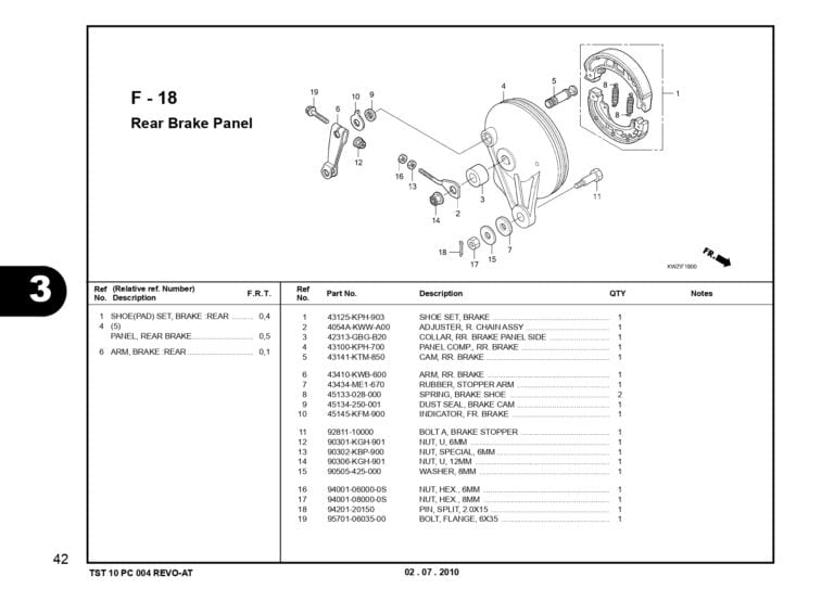 F-18 Rear Brake Master - Katalog Suku cadang Honda Revo AT - Harga ...