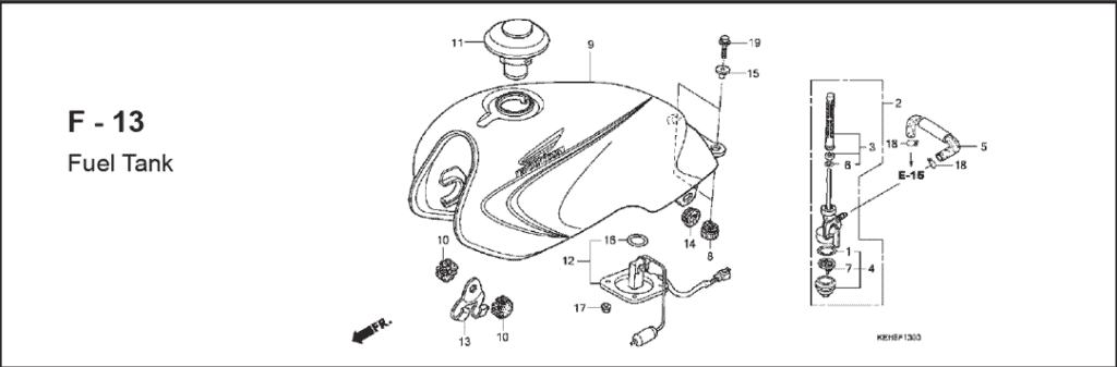 Cap Comp Fuel Filler Honda Mega Pro Advance 17620KEH601