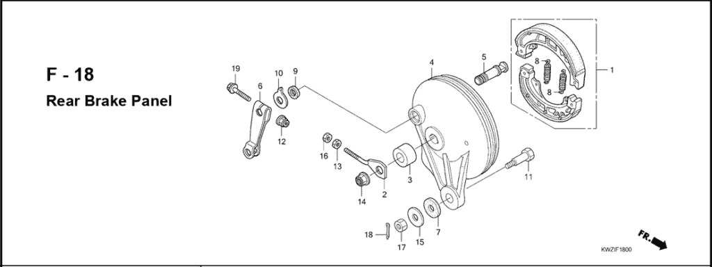 Kampas Rem Tromol - Shoe Comp Brake KPH (43125KPH903)