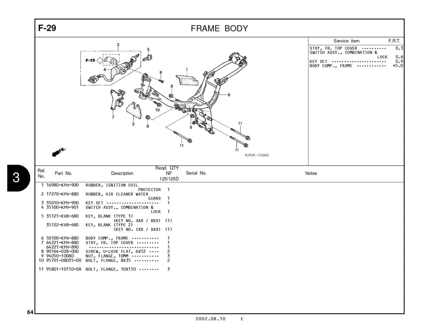 F-29 Frame Body - Katalog Suku Cadang Honda Karisma - Harga Kredit ...
