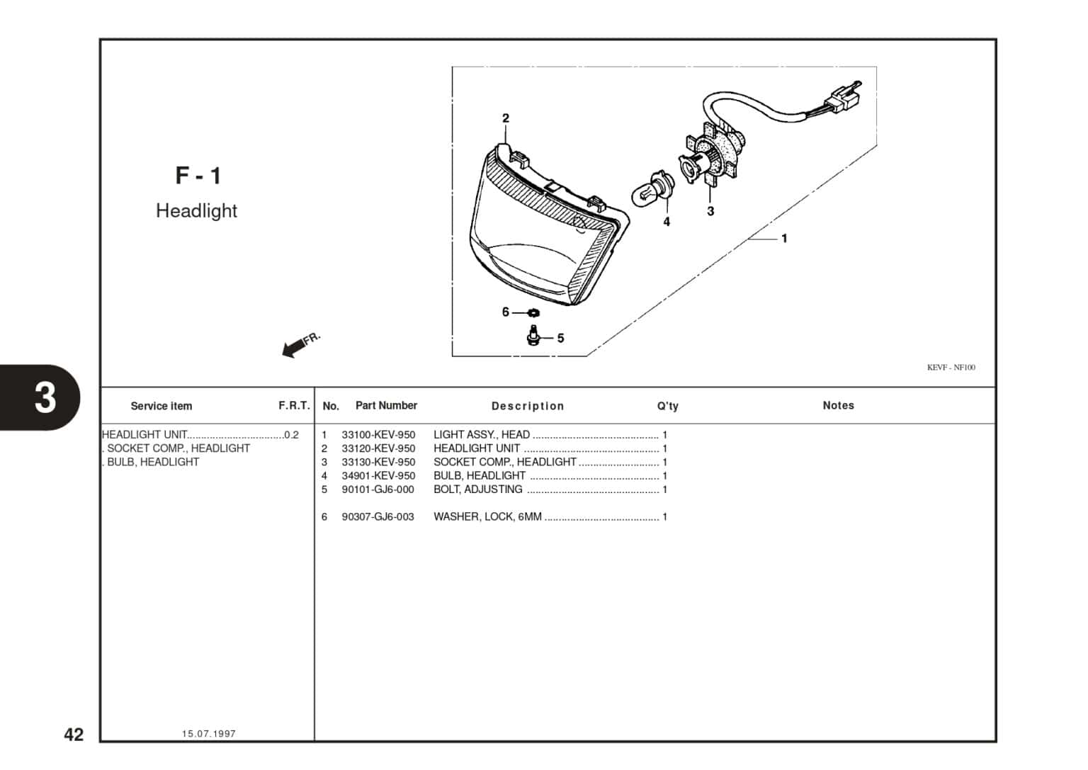 F-1 Headlight - Katalog Suku Cadang Honda Supra 100 - Harga Kredit ...