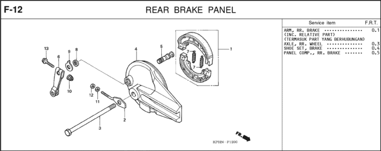 Kampas Rem Tromol - Shoe Comp Brake KPH (43125KPH903)