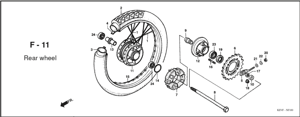 Damper RR Wheel Set - Supra, Grand Inpresa, Legenda, Win