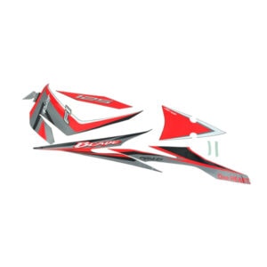 Sticker Body Set Kanan Hitam Merah Honda Blade 125 FI K47