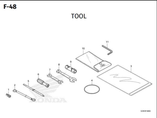 Wire Helmet Set Honda CBR 250RR, CBR 150R 77236KAZ780