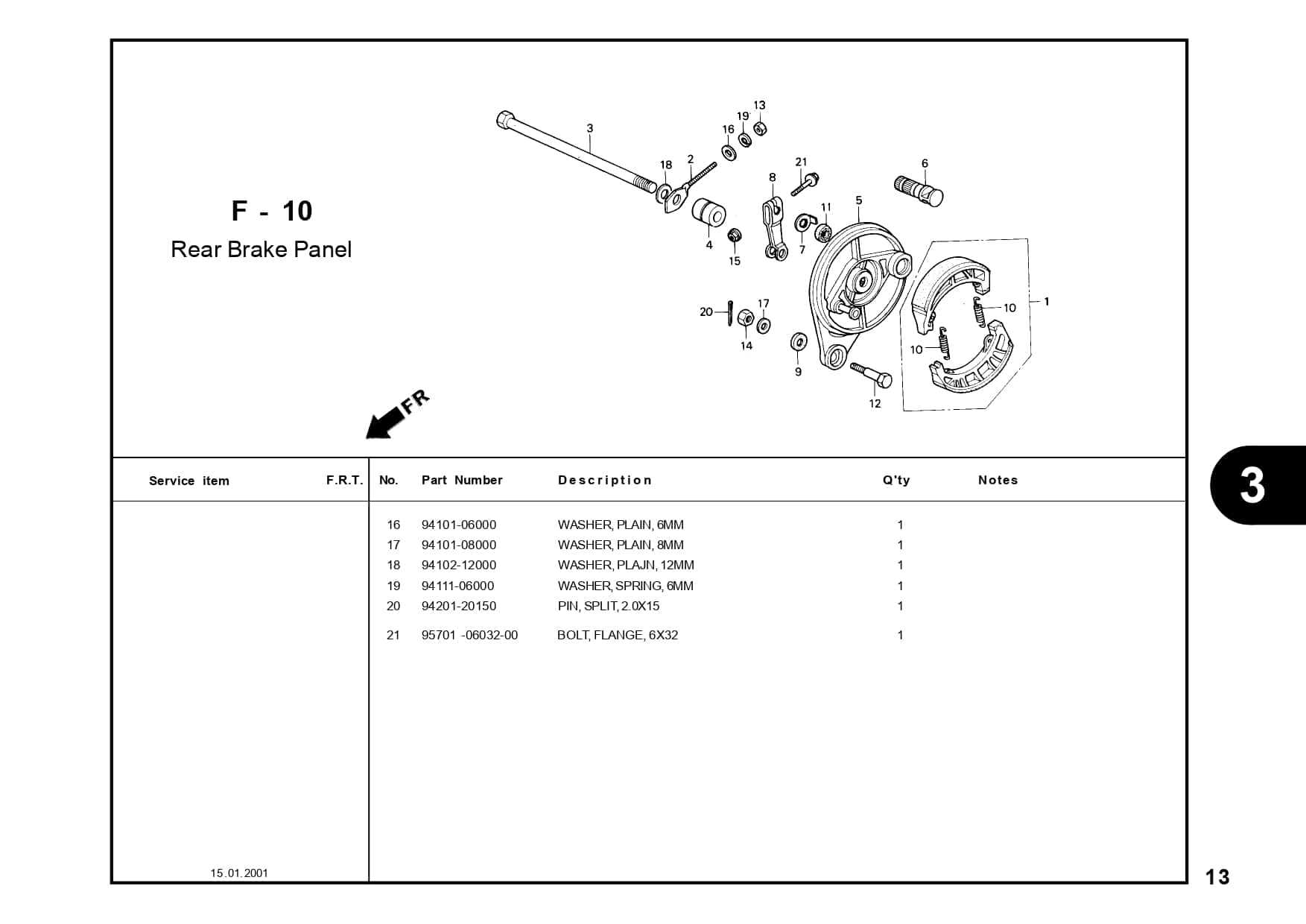 F-10 Rear Brake Panel - Katalog Suku Cadang Honda Astrea Legenda ...