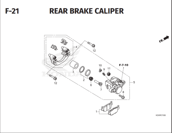 Pad Set RR Brake - PCX 150 K97 & PCX Hybrid 06435K97N01