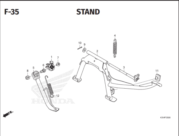 Switch Standar,Sw Assy Side Stand Honda BeAT K1A 35700K1AN01