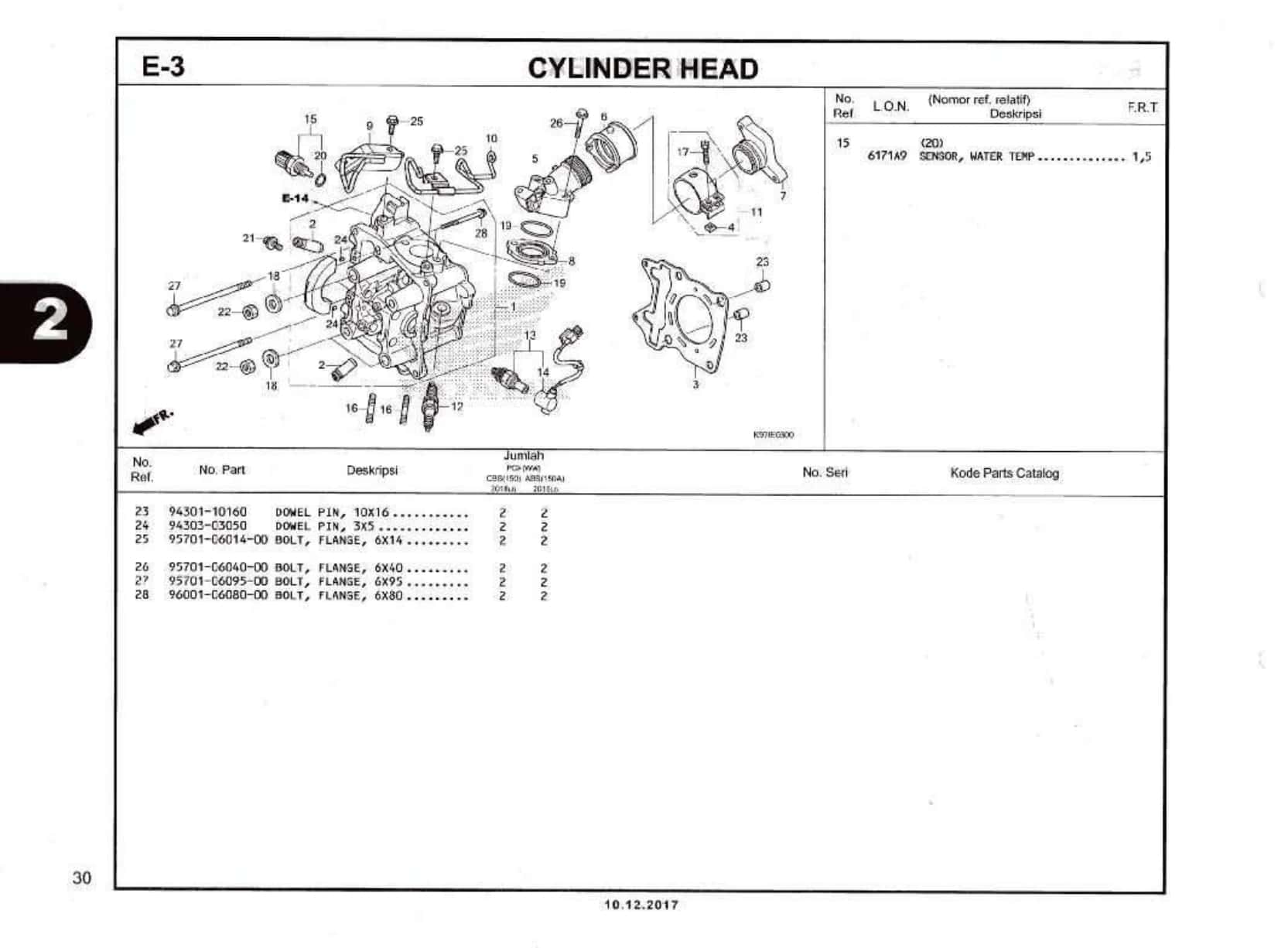 E-3 Cylinder Head - Katalog Suku Cadang Honda PCX HYBRID 2018MY - Harga ...