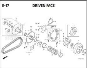 Face Set Movable Driven Honda Genio 23224K0JN00