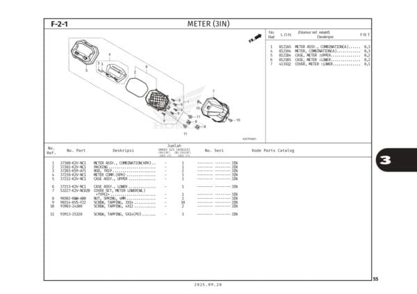 F-2-1 Meter 3In - Honda New Vario 125 Street - Harga Kredit Motor Honda ...