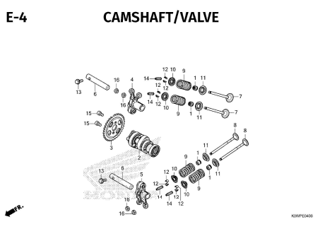 E-4 Camshoft / Valve - Katalog Honda ADV 160 RoadSync - Harga Kredit ...